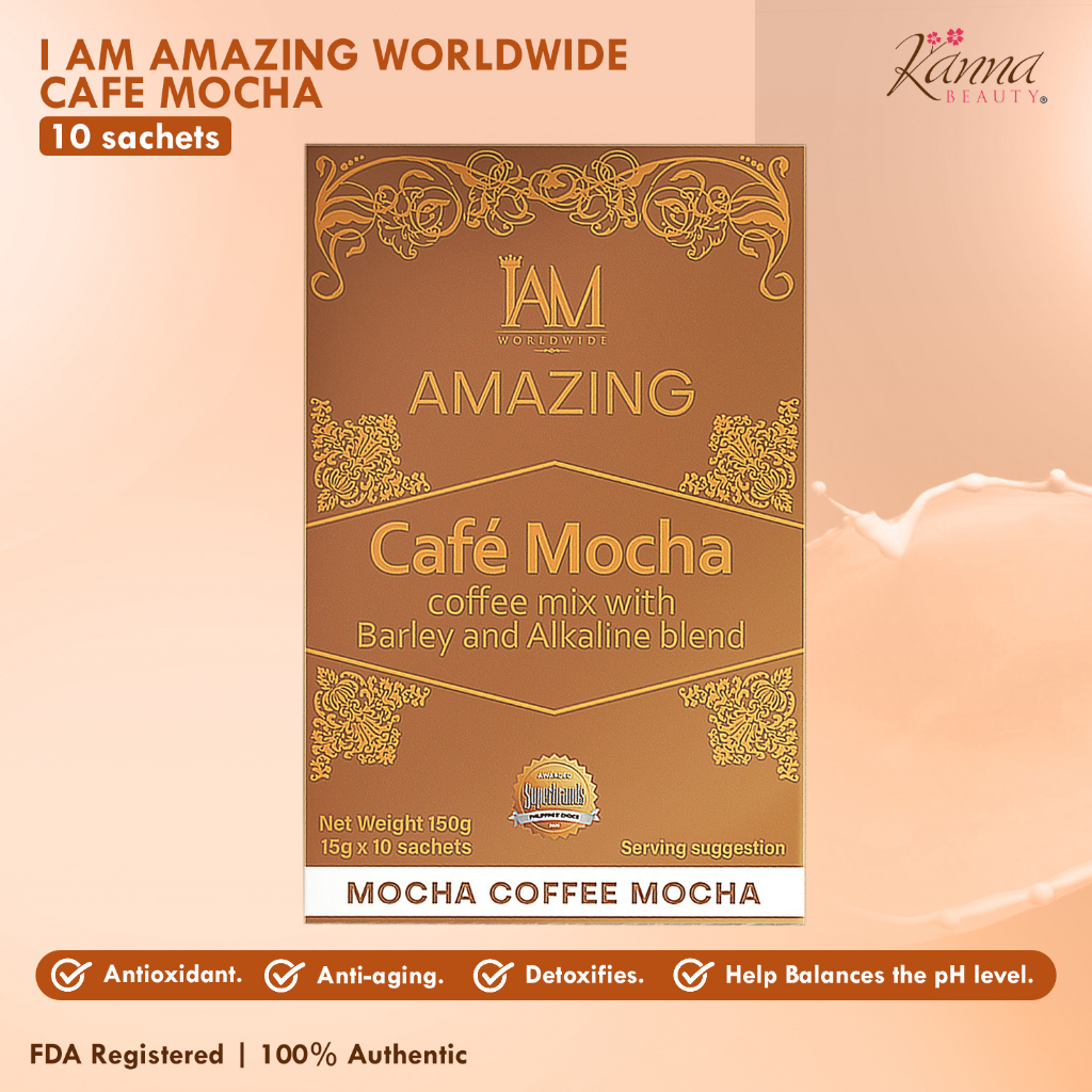 I am amazing Worldwide | Cafe Mocha | 10sachets | 15g per sachet | coffee mix with Barley and ...