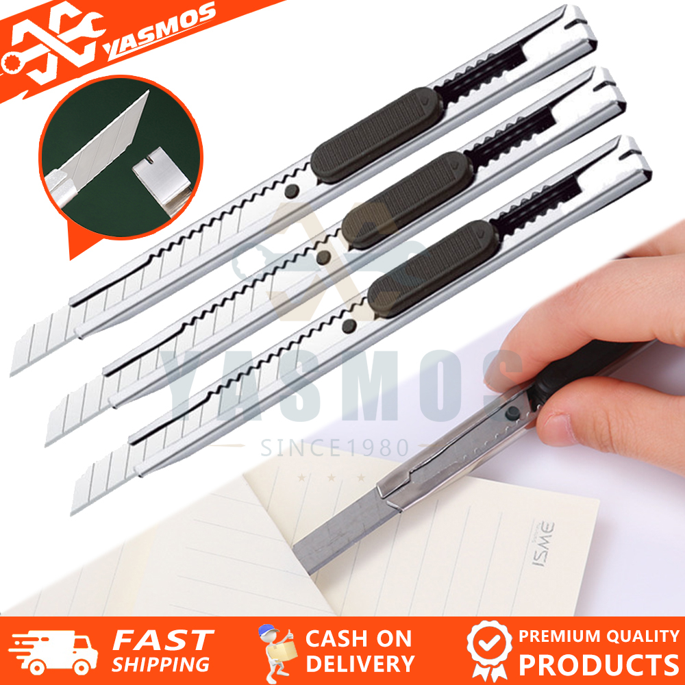 12.5CM Retractable Cutter Utility Knife For Cutting Paper, Cardboard ...