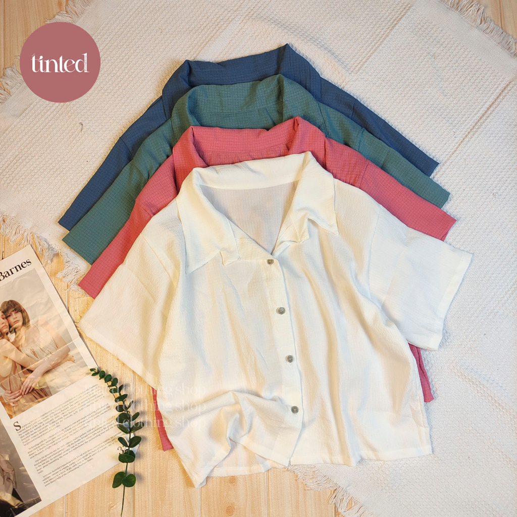 OOTD Trendy Button Up Collared Full Length Boxy Polo | Shopee Philippines