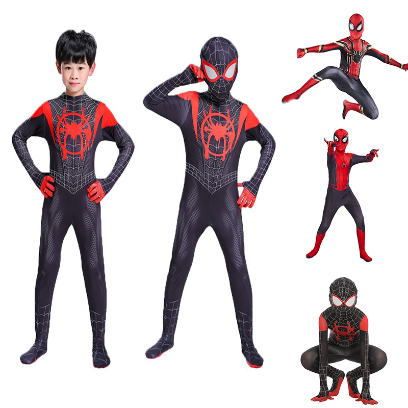 Spiderman Miles Morales Costume Kids Into the Spider-Verse Costume ...