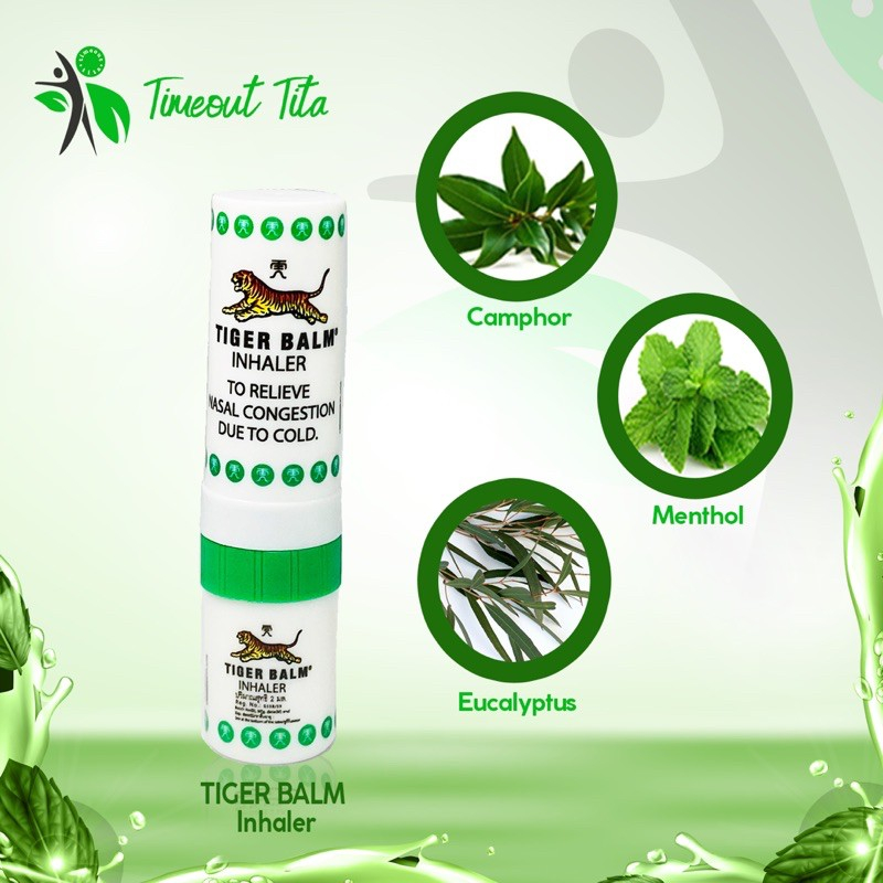 2IN1 TIGER BALM INHALER MENTHOL RELIEVE NASAL CONGESTION | Shopee ...