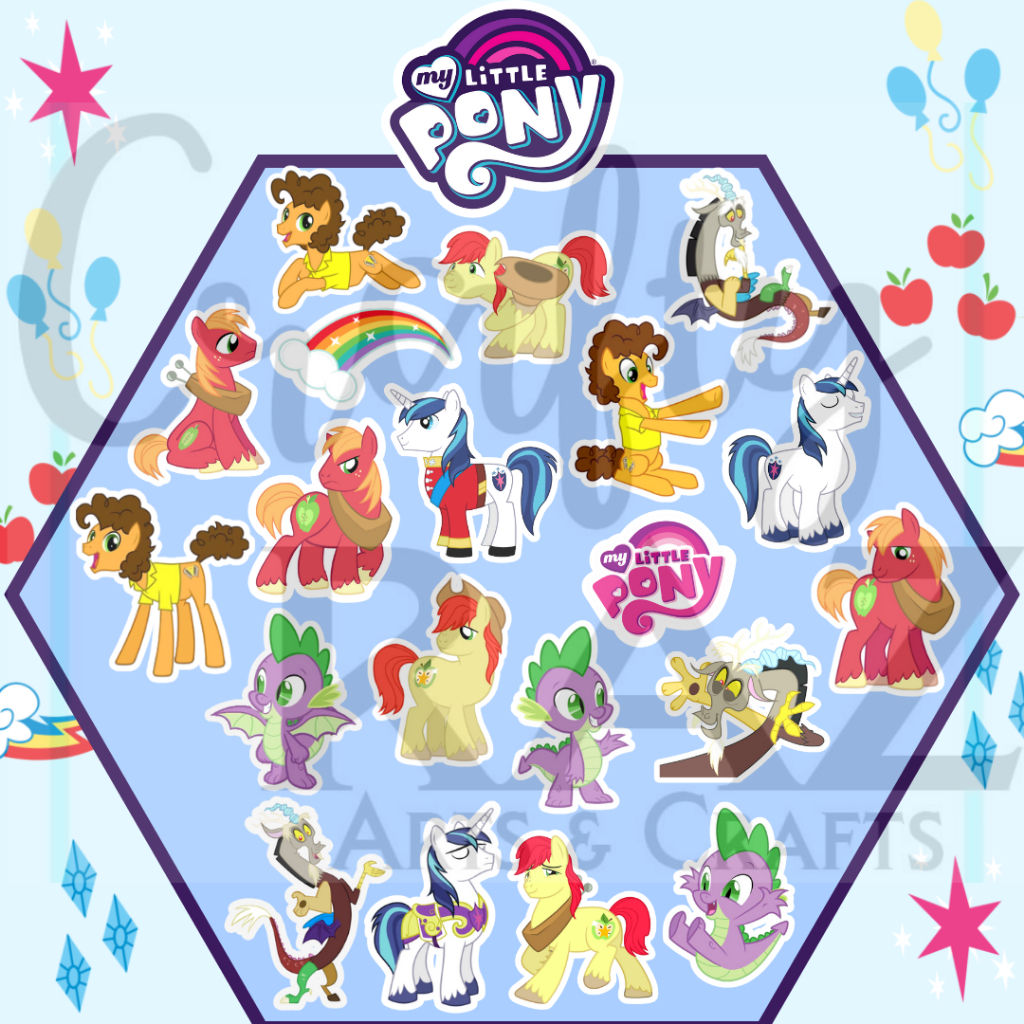 My Little Pony Girls and Boys Waterproof Sticker Set (19 pcs per set ...