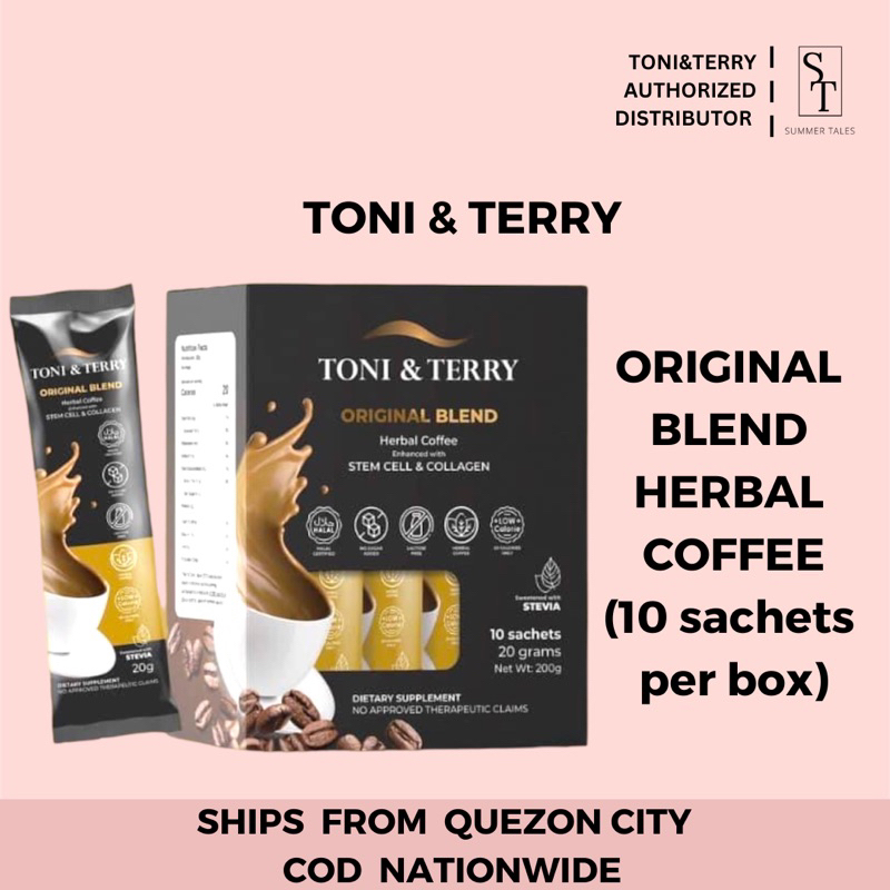 Toni Terry Original Blend Coffee 10sachets per box | Shopee Philippines