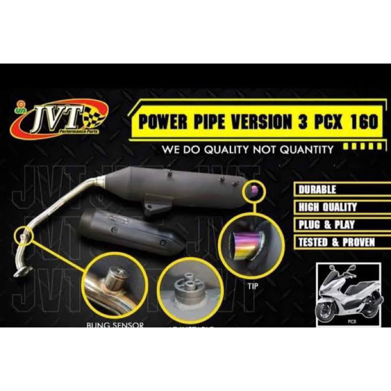 JVT V3 PIPE ADJUSTABLE SOUND GRAVIS/SPORTY/MIOI125/PCX160/AEROX/NMAX/V1 ...