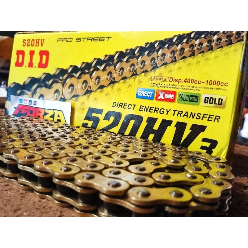 RIK DID R3 / MT03 / NK NINJA VERSYS ROLLER CHAIN 520H 120L O-RING TYPE ...