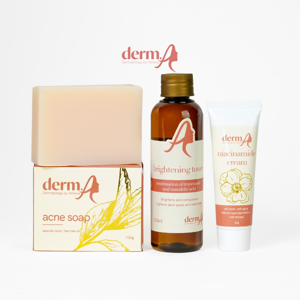 DERM.A Anti Acne Set by Doctora Pimple Popper - Acne Soap,Niacinamide ...