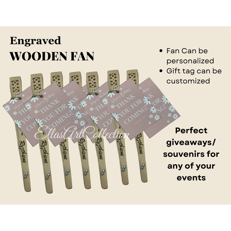 Personalized Wooden Fan/Souvenir/Giveaways | Shopee Philippines