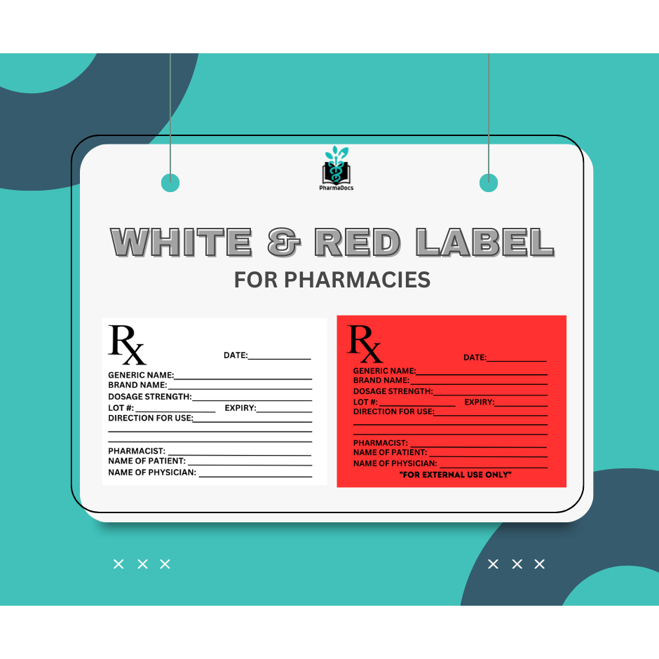 White and Red Label for Drugstores | Shopee Philippines