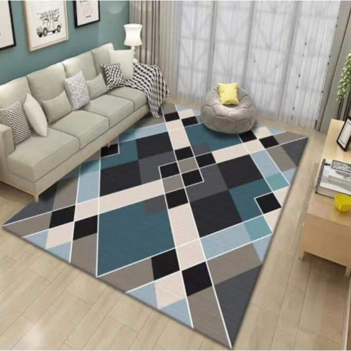 120x160 Carpet Nordic Black Gray Living Room Home Decor Sofa Large Area ...