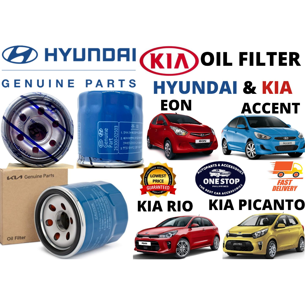 OIL FILTER FOR HYUNDAI ACCENT, GETZ, EON, i10, KIA RIO, CARENS, PICANTO ...