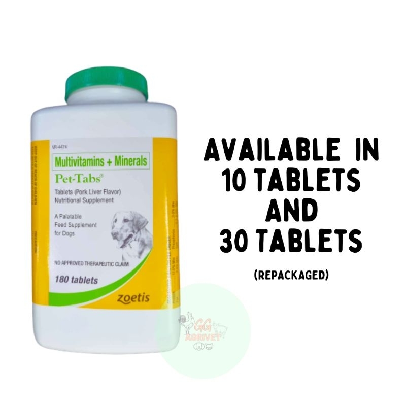 Pet Tabs Multivitamins Sold by 10s and 30s [Pet-Tabs] AUGUST 2024 ...