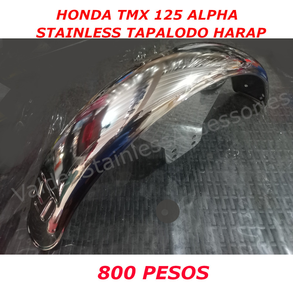 TMX 125 ALPHA Front Fender Stainless for 17 rim and 18 rim 800pesos ...
