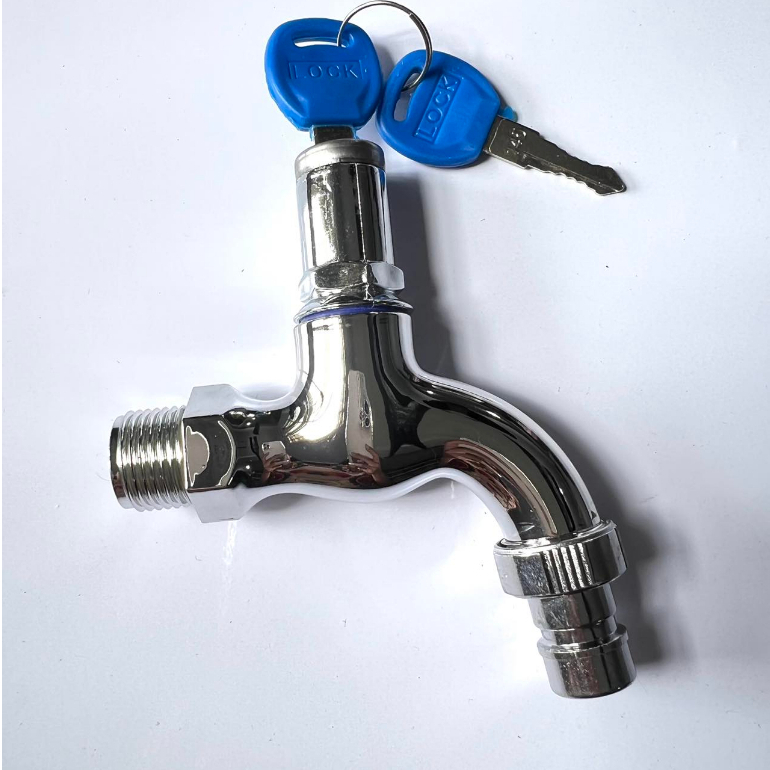 Anti-theft Sink Faucet With Lock Key Single Handle Lock Washing Faucet ...