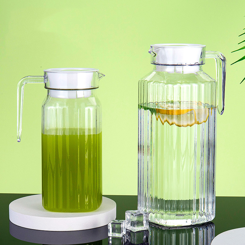 Bpa Free Plastic Carafe Pitcher Decanter Jug Cold Kettle Transparent ...