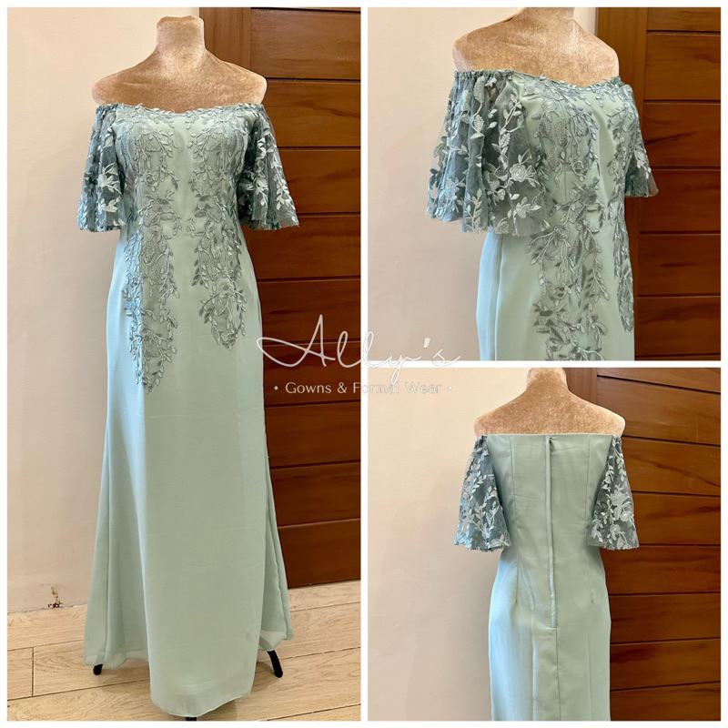 MOTHER OF THE BRIDE/PRINCIPAL SPONSOR/NINANG GOWN Off Shoulder Lace ...