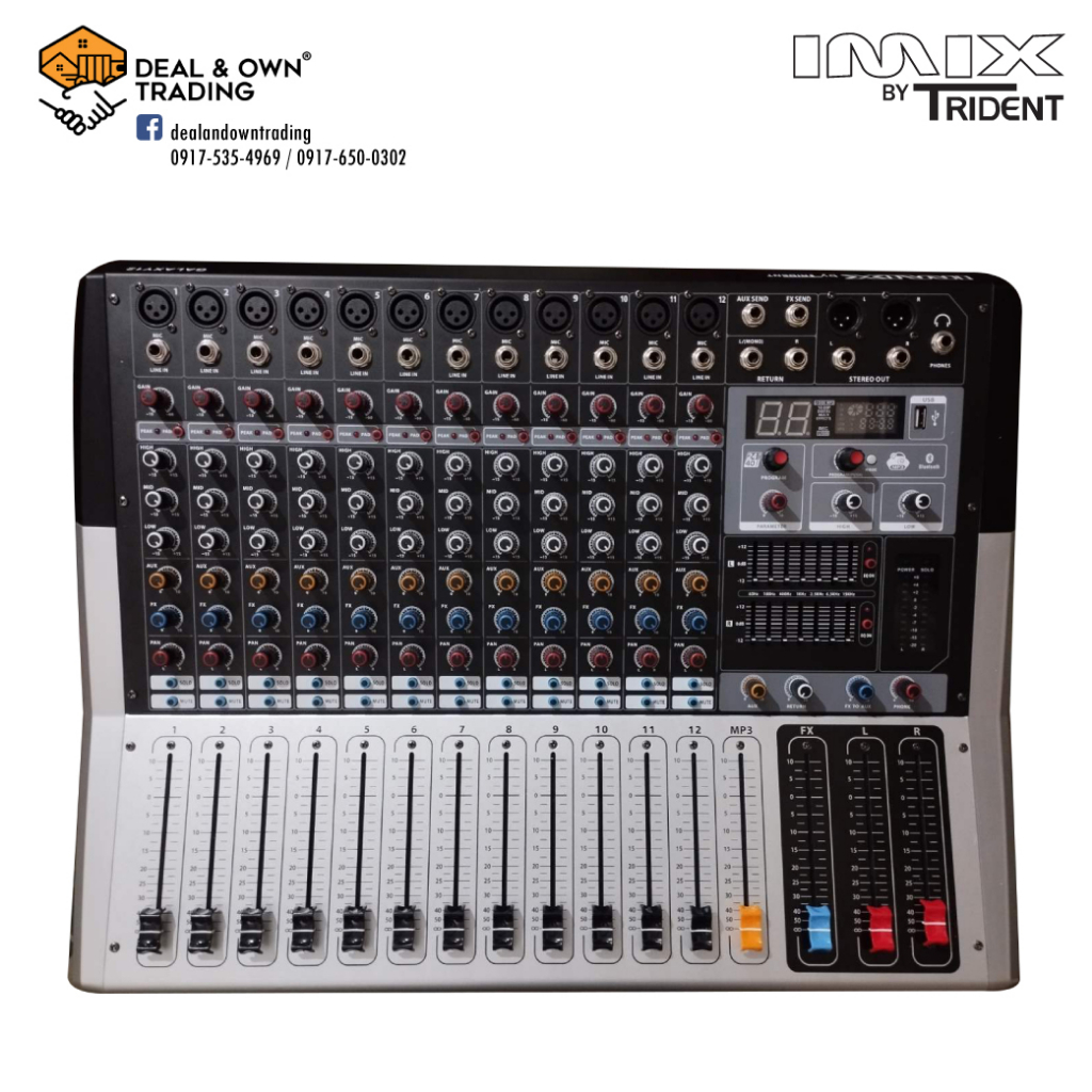 IMIX Galaxy 12 Powered Mixer 12 Channel Mixer 250W per Channel | Shopee ...