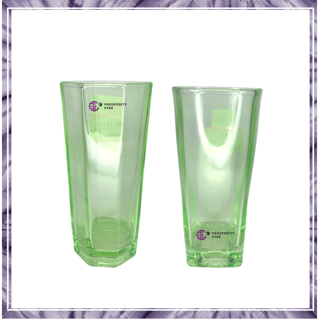 PROSPERITY STAR [6PCS] Drinking Glass Colored Transparent Milk Cup ...