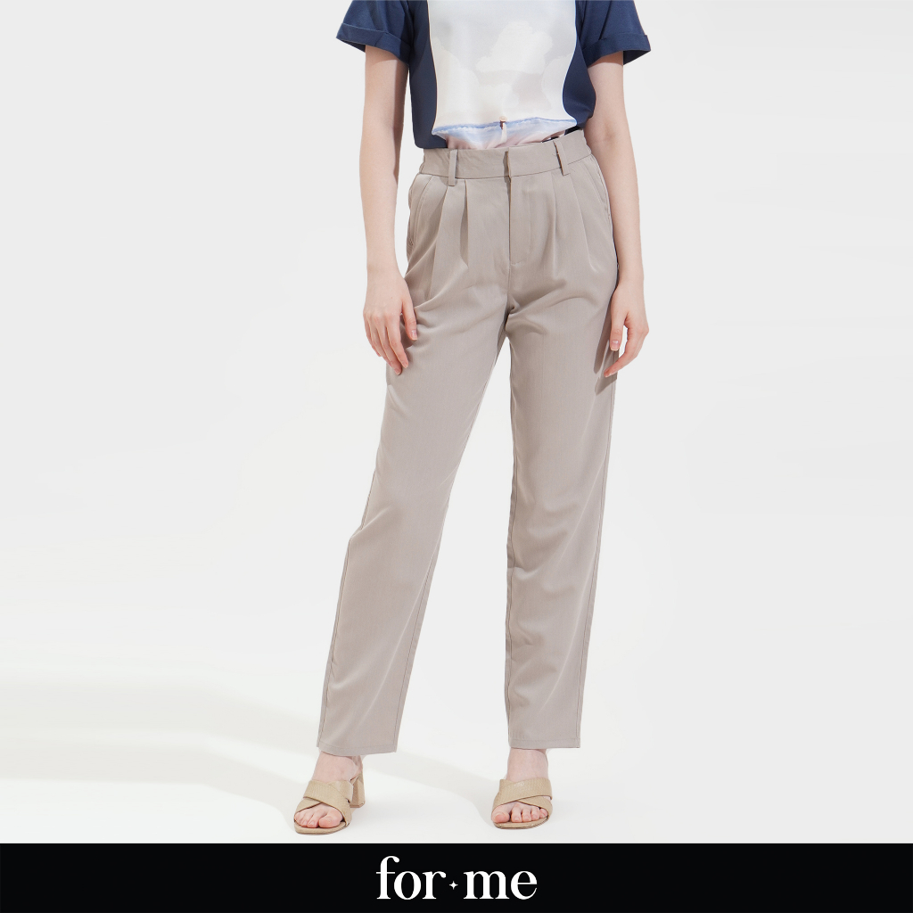 ForMe Straight Fit Full Length Cozy Pants for Women (Gray/Old Rose ...