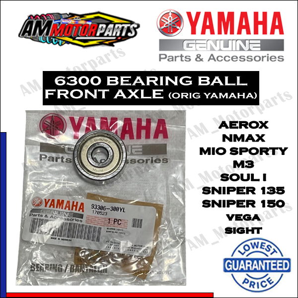 YAMAHA FRONT WHEEL BEARING 6300 (AEROX/NMAX/SPORTY/M3/SOUL I/SNIPER 135/150/VEGA/SIGHT) YAMAHA ...
