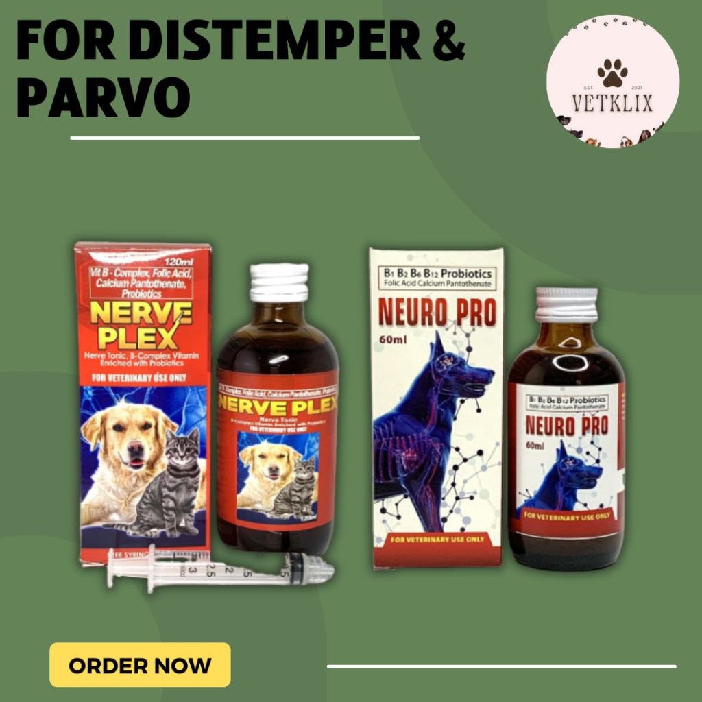 [VETKLIX] Neuro Pro Folic Acid 60ml and Nerve Plex 120ml Anti Distemper ...