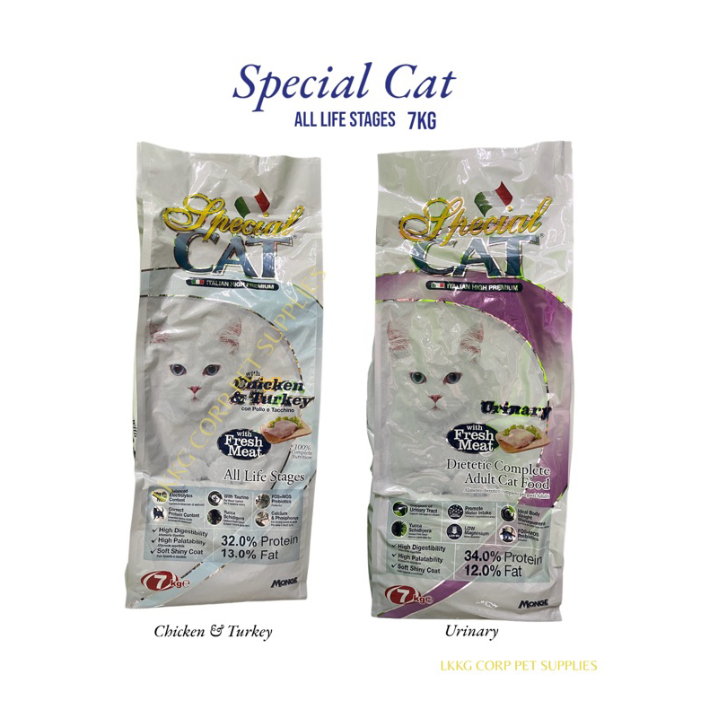 Special Cat Chicken & Turkey and Urinary 7kg ALL LIFE STAGES | Shopee ...