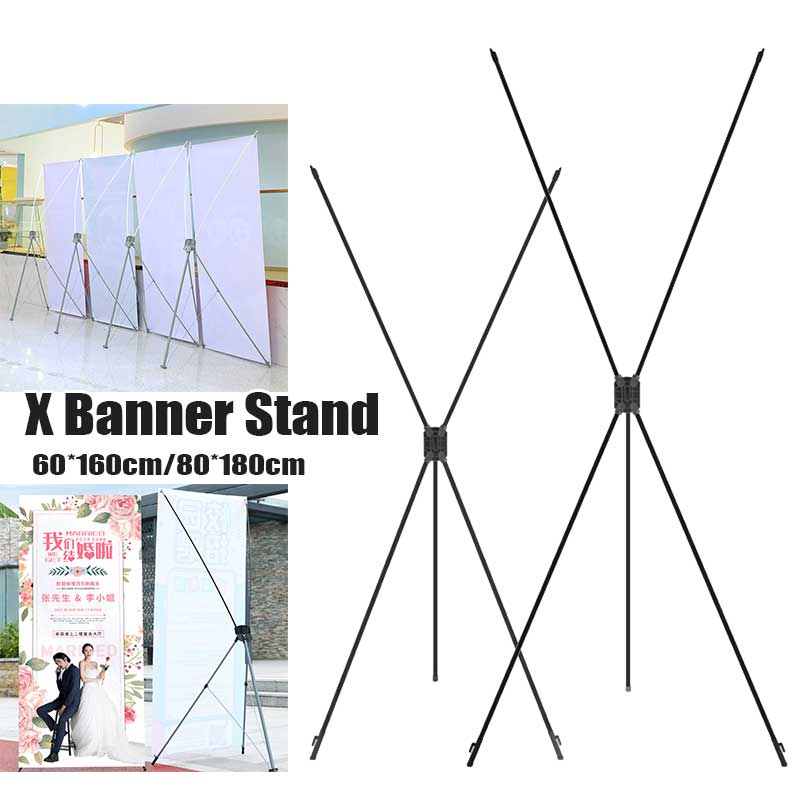 X Banner Display Stand For Tarpaulin Banners Portable Pop Up ...