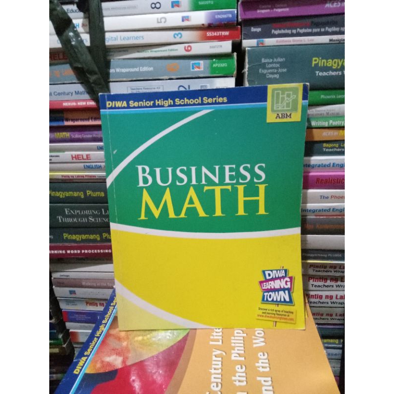 BUSINESS MATH DIWA PUBLISHED (SLITELY USE) | Shopee Philippines