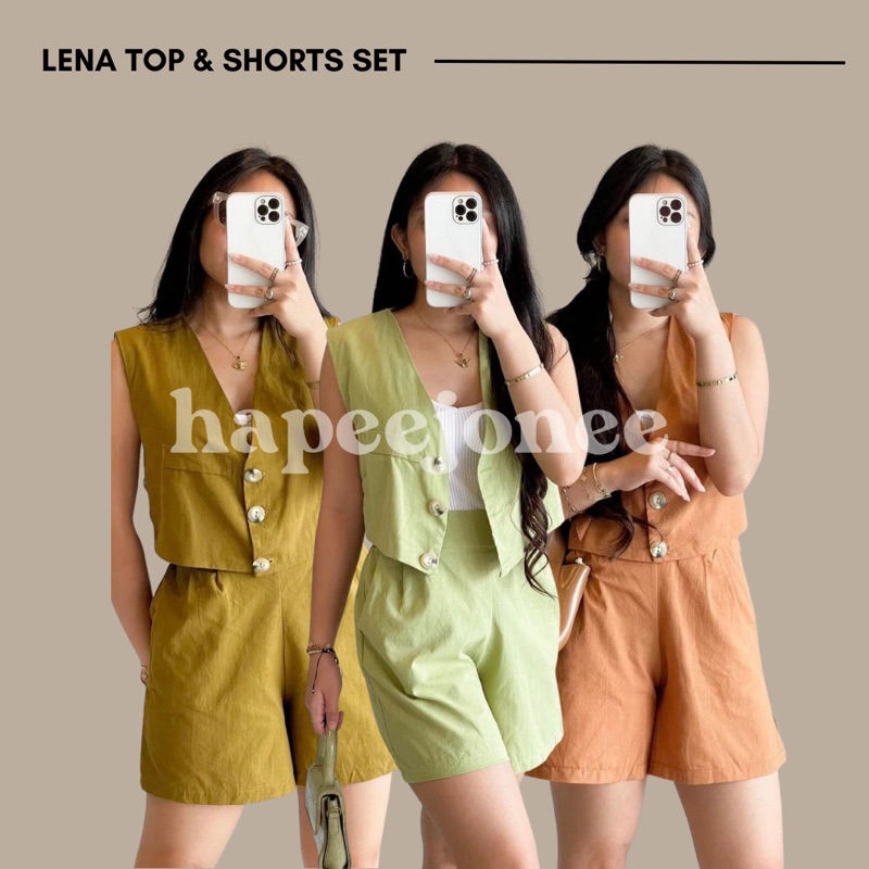 HAPEE JONEE - LENA VEST TOP & HIGH WAIST SHORTS TERNO COORDINATES SET ...