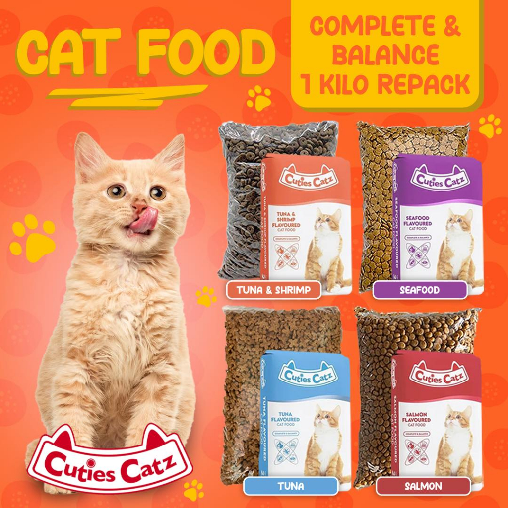 1kg CUTIES CATZ CAT FOOD All Stages Adult Kitten Dry Food Cats Tuna ...