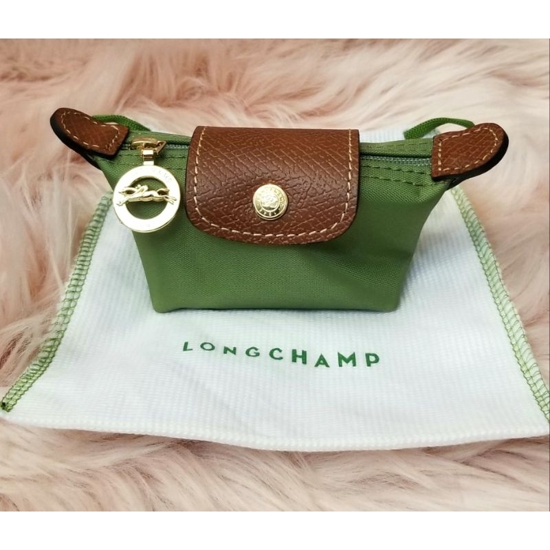 Authentic Longchamp Mini Le Pliage Coin Purse in Olive Green | Shopee ...