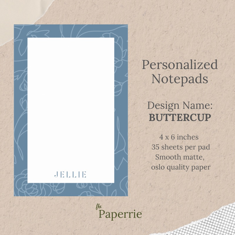 Personalized Notepad in BUTTERCUP design | Shopee Philippines