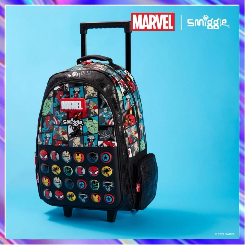 Smiggle Marvel Trolley Backpack With Light Up Wheels And Spider-Man ...