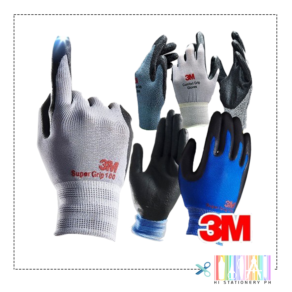 3M Super Grip Comfort Grip Gloves Cool 100 200 NBR Foam Coating | Shopee Philippines