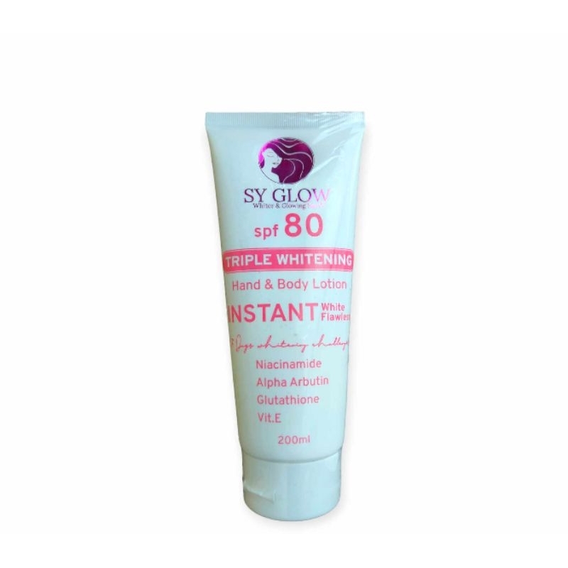 SY GLOW TRIPLE WHITENING INSTANT WHITE LOTION SPF80 | Shopee Philippines