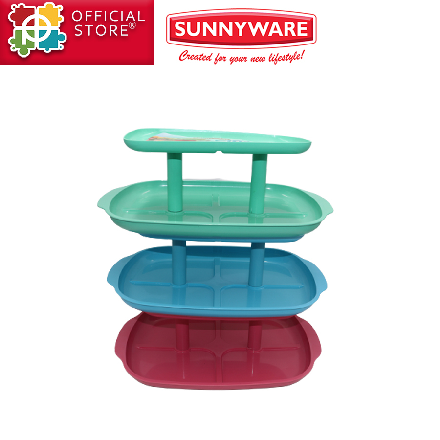 Sunnyware Rectangular Fruit Tray-2 layer #3030 | Shopee Philippines