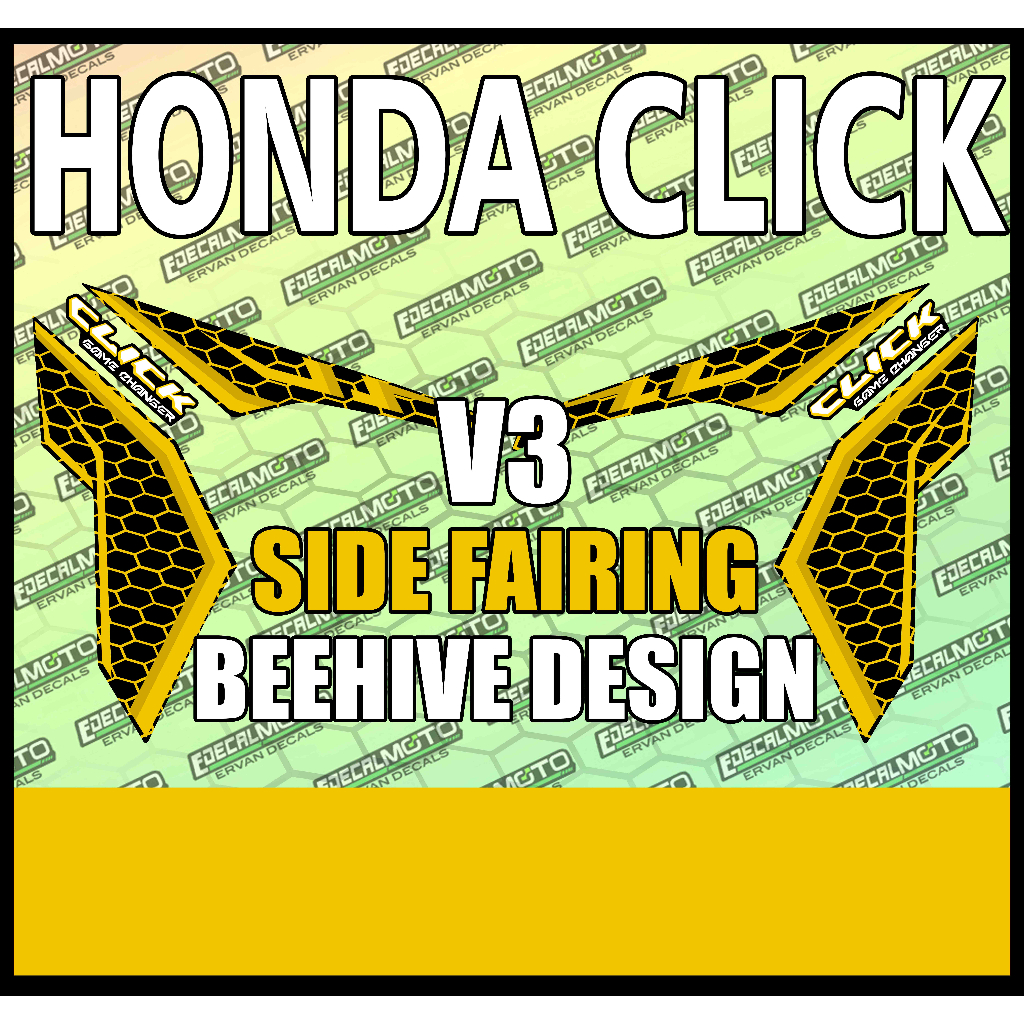 HONDA CLICK V3 2023 SIDE FAIRING HAYABUSA DESIGN | Shopee Philippines