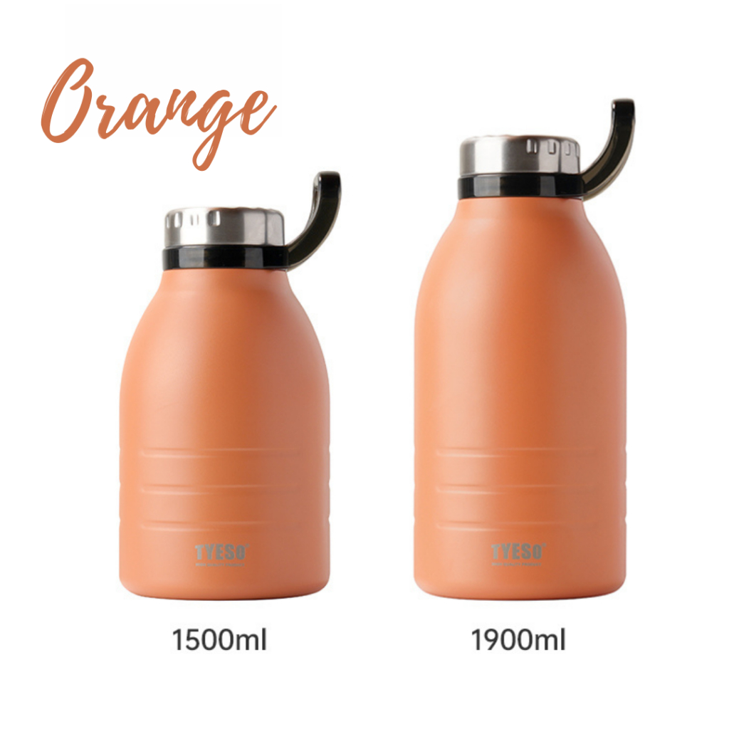 Tyeso Stainless Steel Sports Water Bottle with Straw Vacuum Insulated Tumbler 1500ml | 1900ml ...
