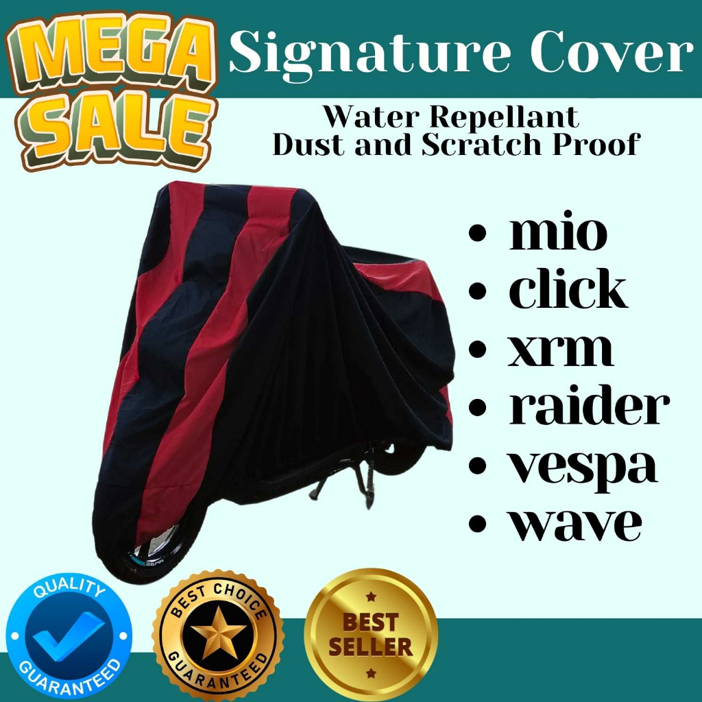 SIGNATURE MOTORCYCLE COVER MIO CLICK HONDA BEAT VESPA SCOOPY RAIDER ...