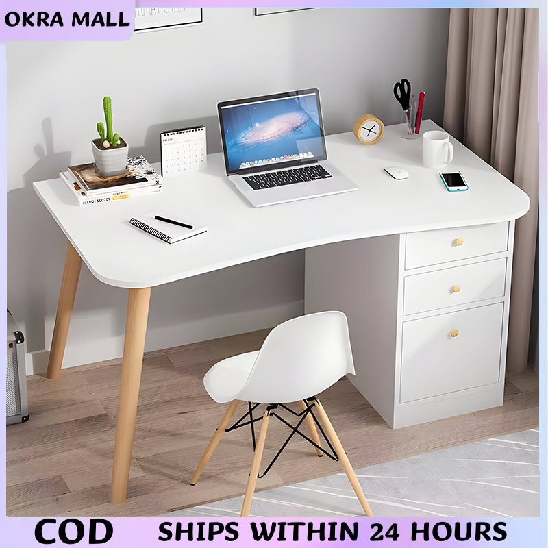 [100/120cm] Study Table with Drawer Computer Table Office table Desk for Writing Home Furniture ...
