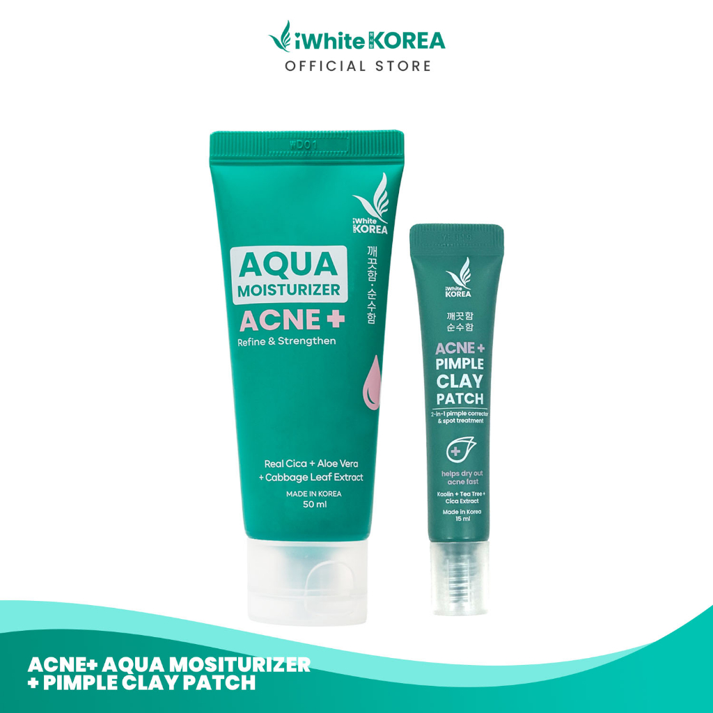 iWhite Korea Acne Moisturizer and Pimple Clay Patch Set | Shopee ...