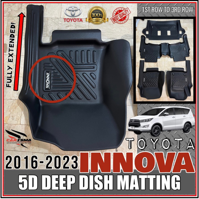 TOYOTA INNOVA 5D DEEP DISH MATTING 2016-2023 (innova accessories ...