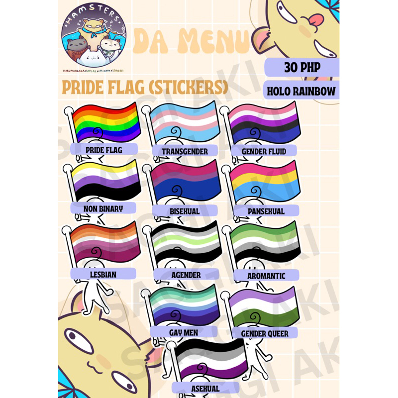 Pride Flag Stickers (In Holo Rainbow Finish) | Shopee Philippines