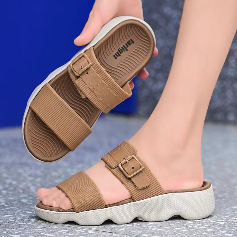 New Trendy Thick Sole two strap sandals for women | Shopee Philippines