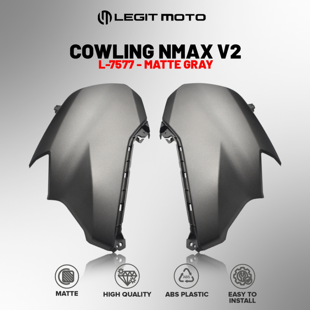 LEGITMOTO YAMAHA NMAX V2 FRONT BODY COWLING COVER L-7577 MATTE GRAY FOR ...