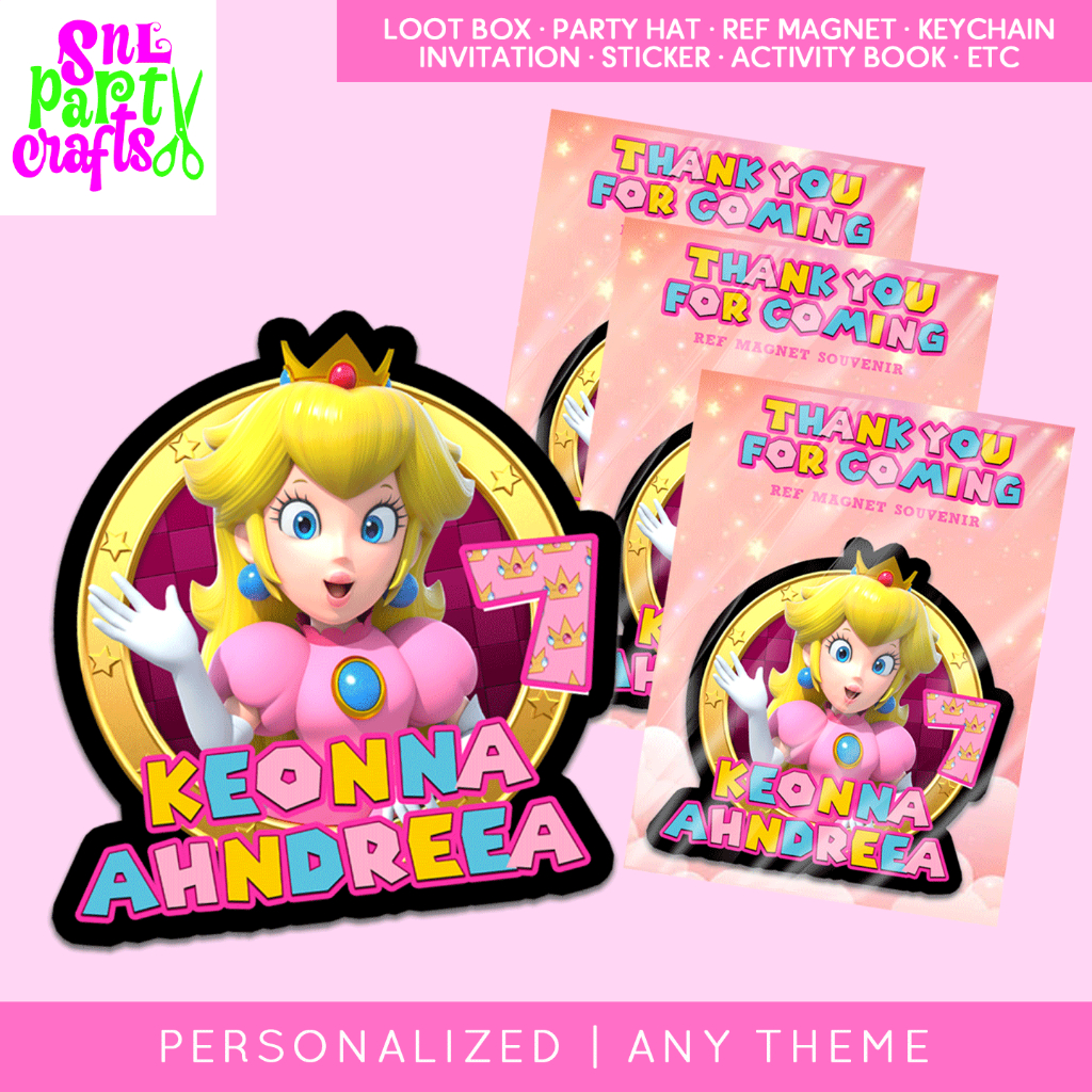 Princess Peach Souvenir Ref magnet Personalized Super Mario giveaways ...