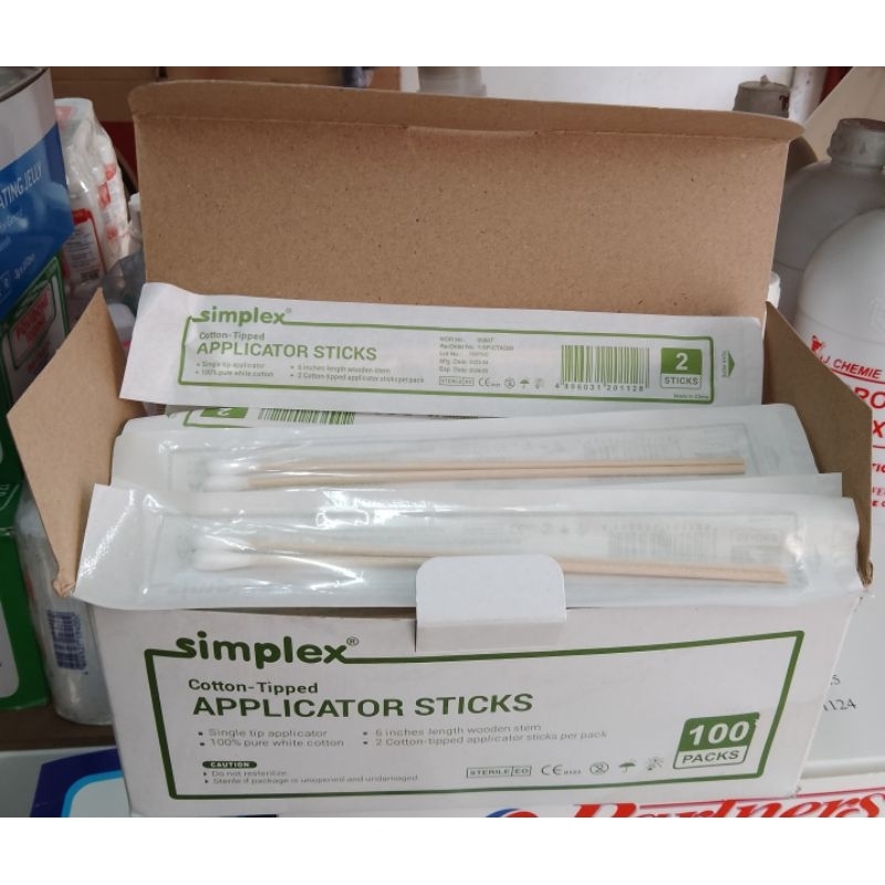 STERILE COTTON APPLICATOR STICK SIMPLEX- SOLD PER PIECE | Shopee ...