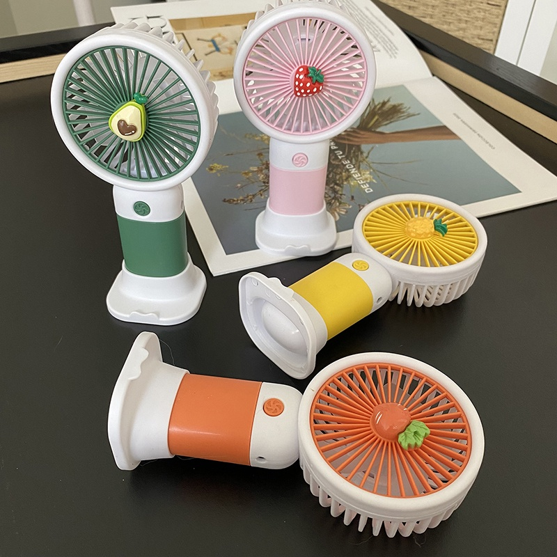 Mobile Phone Stand Small Fan Handheld USB Charging Mini Fruit Portable ...