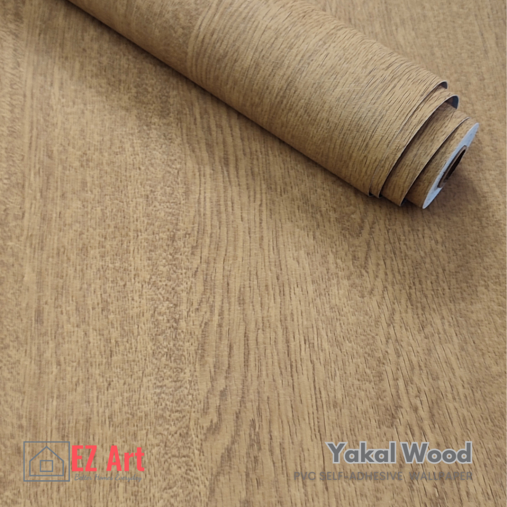 EZ Art WALL PAPER Yakal yellow brown wood design for table door ...