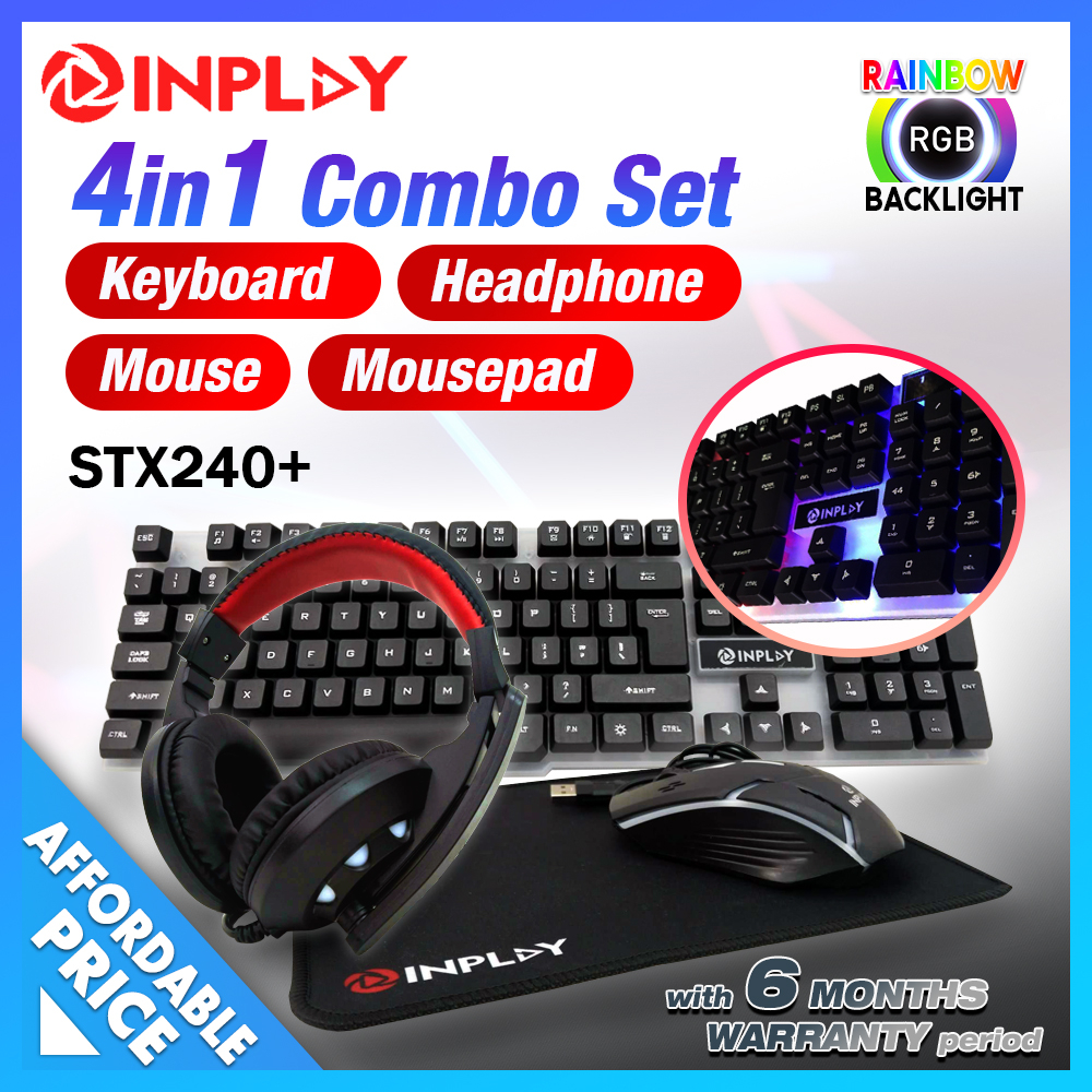 InPlay STX240+ 4in1 Combo Set / RGB Computer Peripherals / Keyboard ...