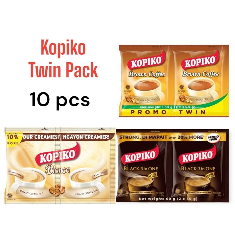 Kopiko Coffee Twin Pack Blanca Twin Brown Twin Black Twin 10pcs 2x29g ...